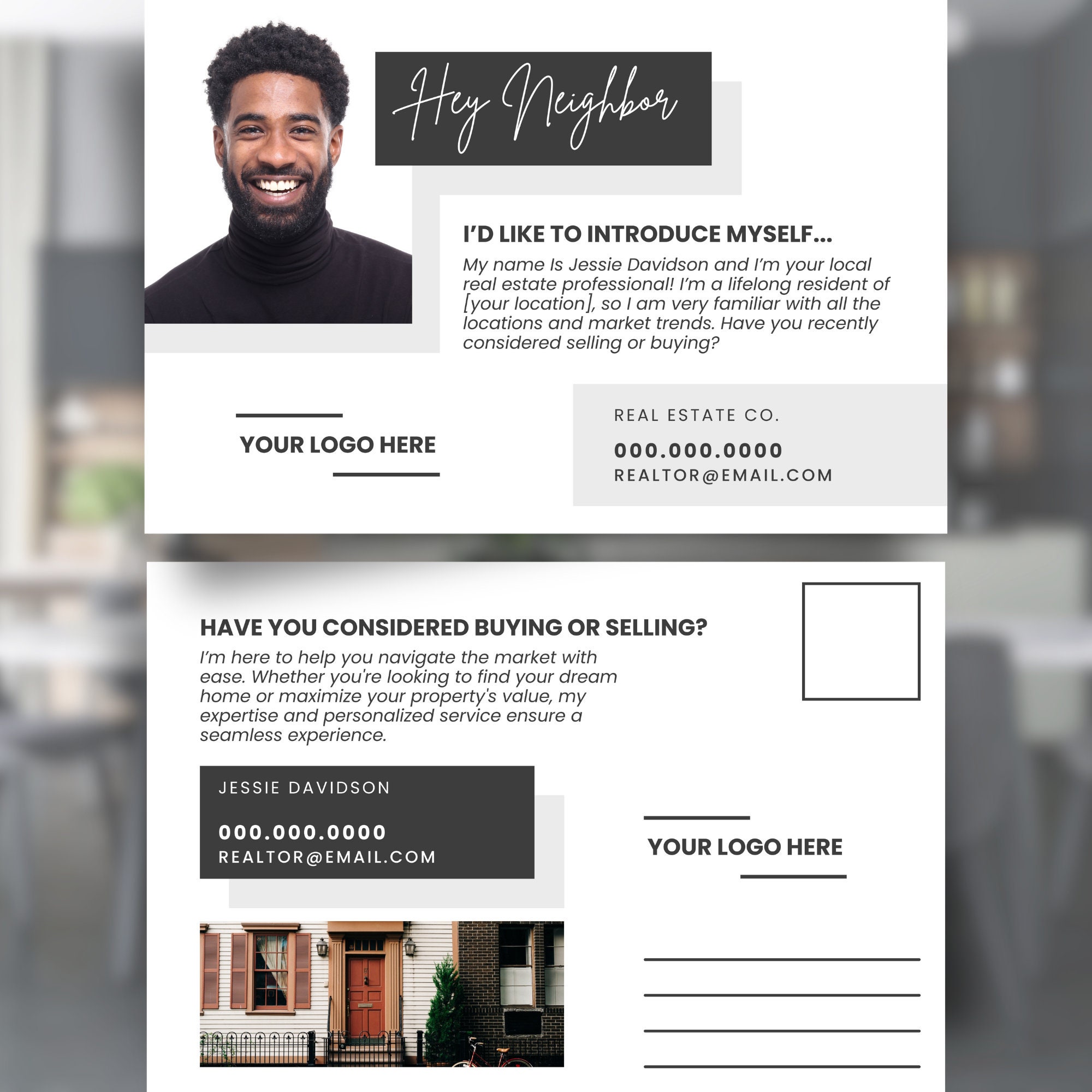 New Agent Intro Postcard, Real Estate Postcard, Realtor Introduction ...