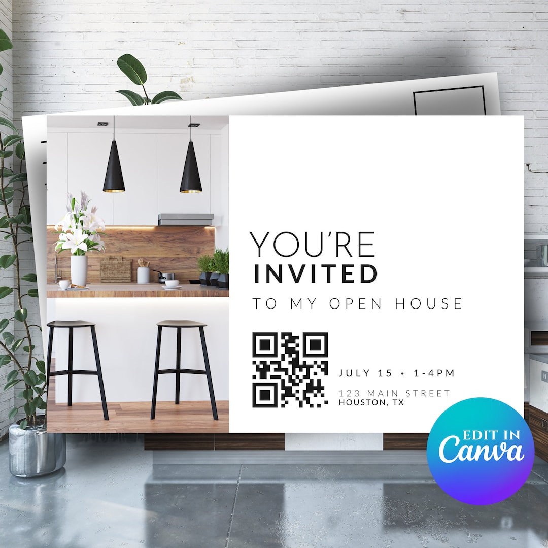 Open House Real Estate Postcard, Open House Postcard, Realtor Postcard ...