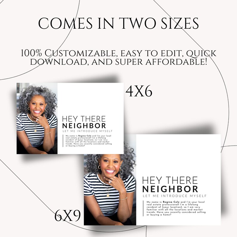 Real Estate Agent Introduction Postcard, Realtor Postcard, Editable ...