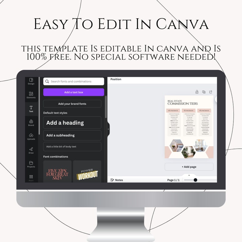 Editable Real Estate Commission Sheet, Realtor Marketing, Listing ...