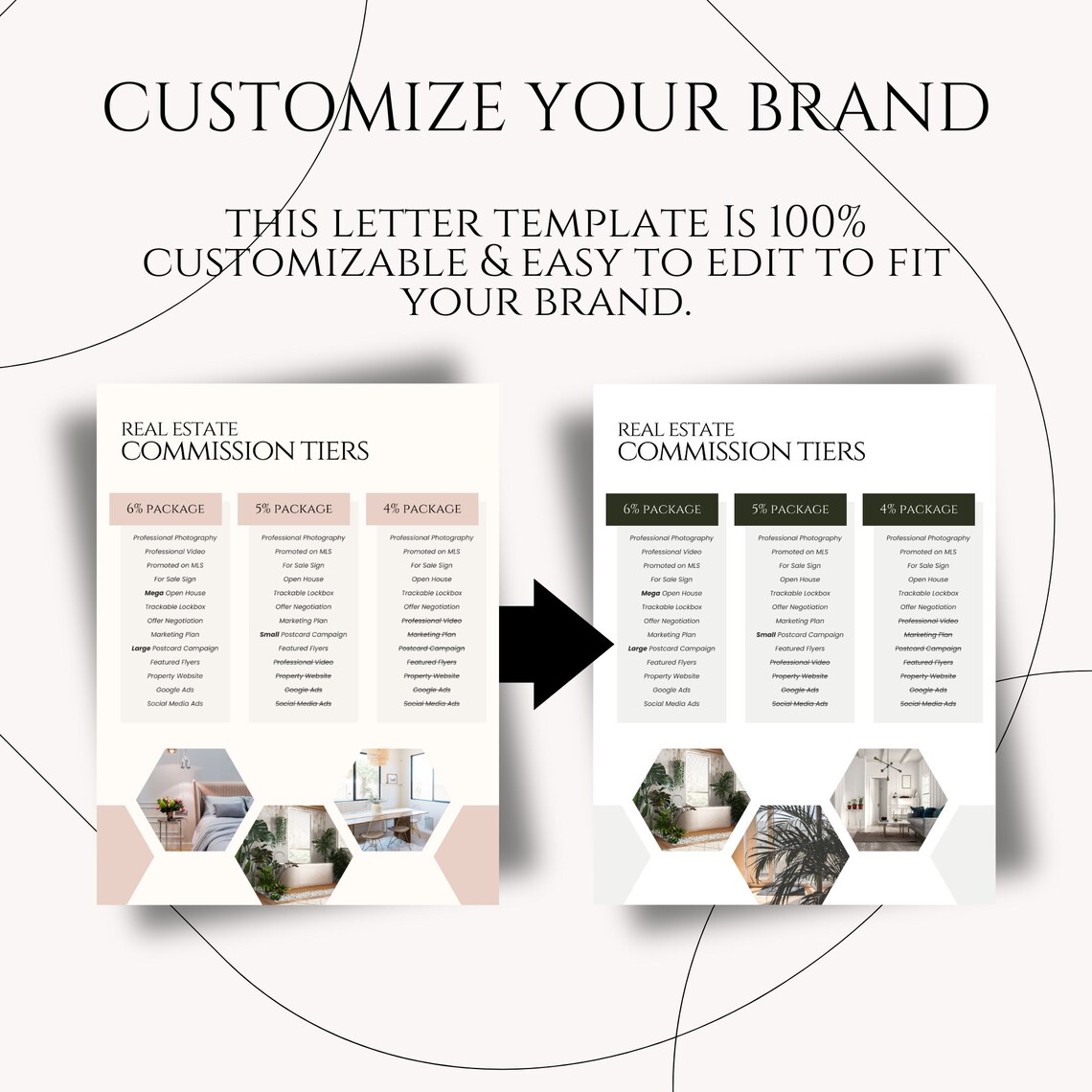 Editable Real Estate Commission Sheet, Realtor Marketing, Listing ...