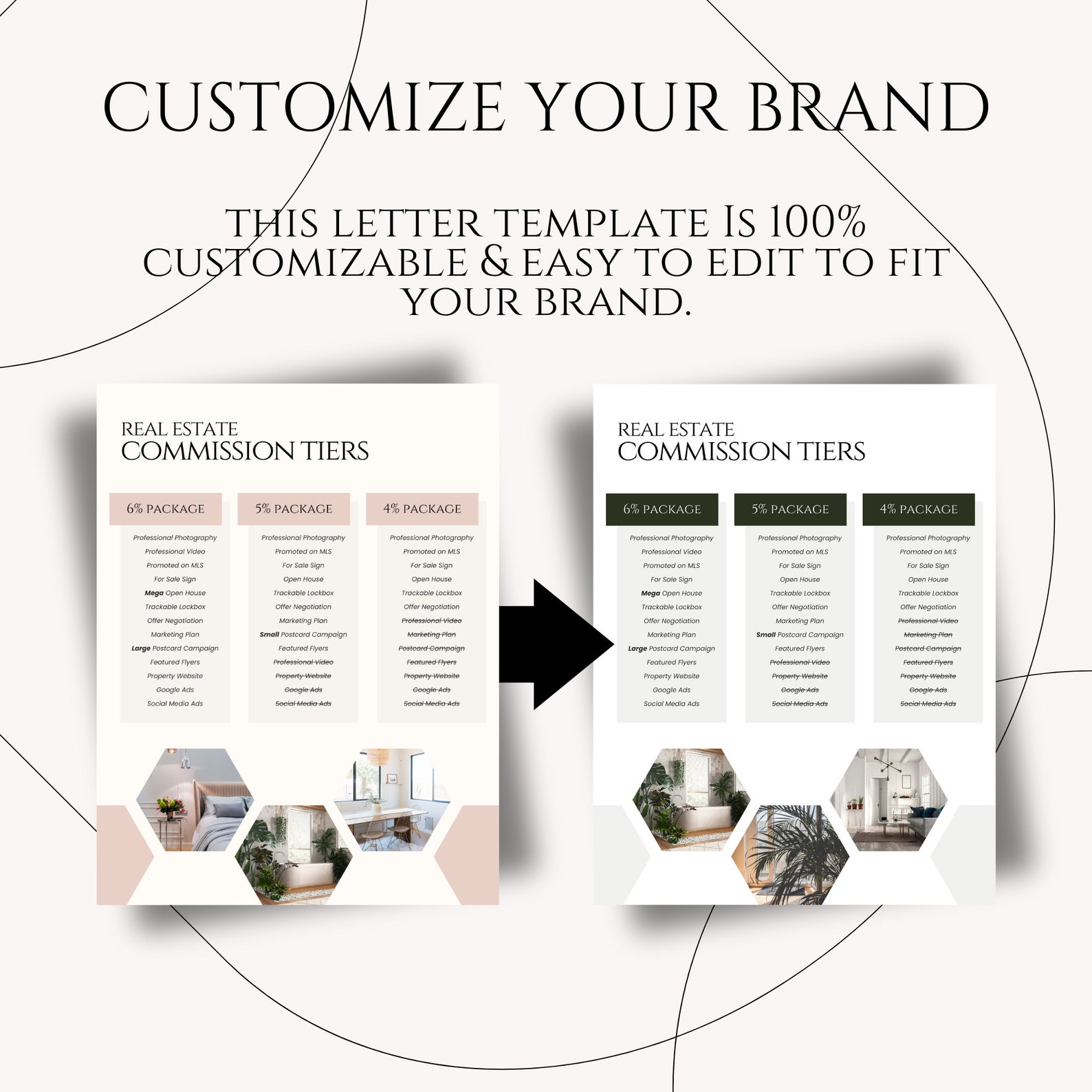 Editable Real Estate Commission Sheet, Realtor Marketing, Listing ...