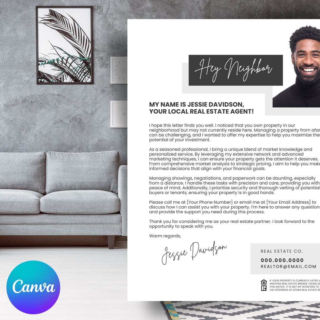 Absentee Owner Real Estate Letter, Out of State Owner, Real Estate ...