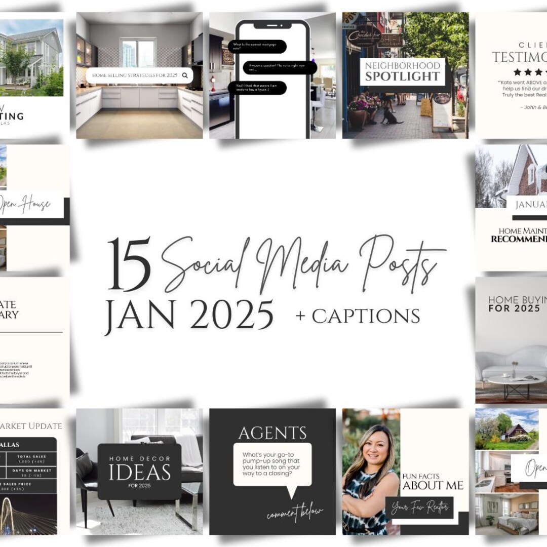 January Real Estate Posts 2025, Realtor Marketing, Social Media Post ...