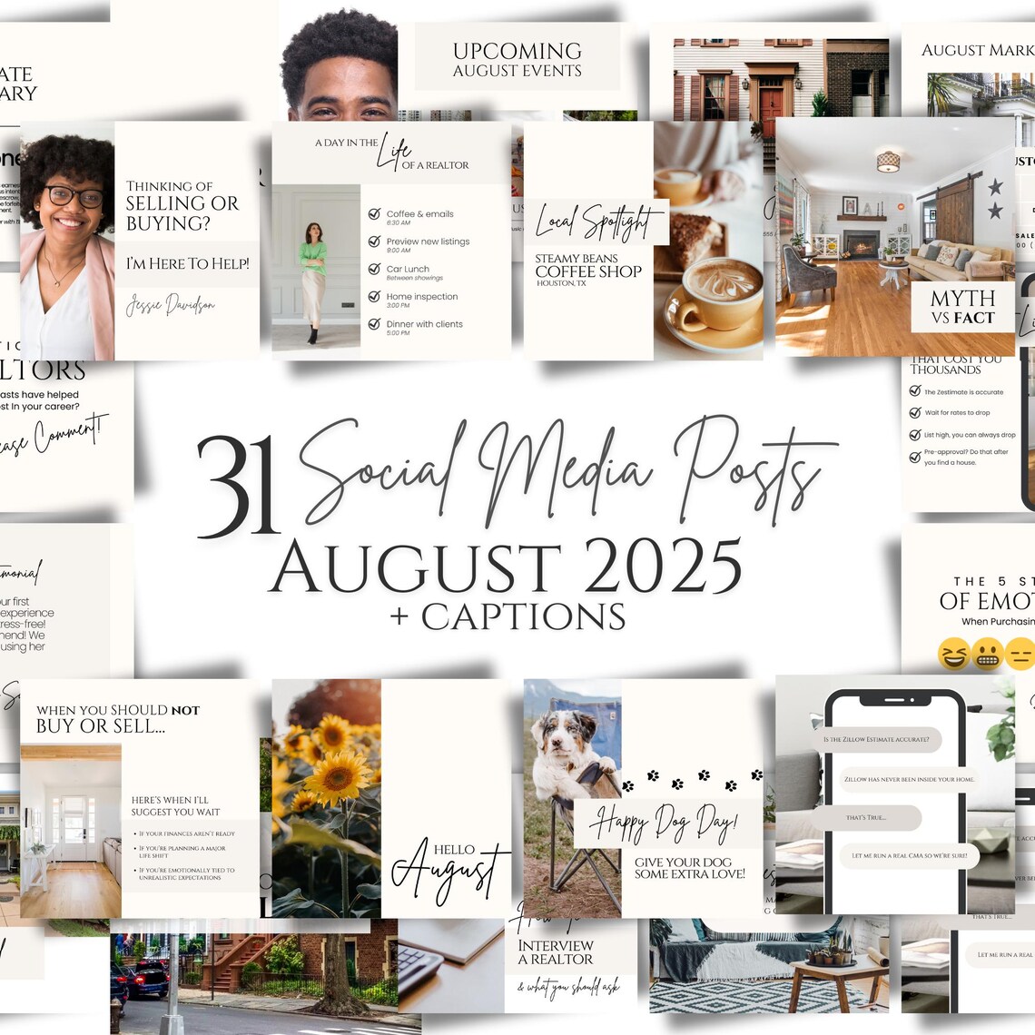 August Real Estate Posts 2025, Realtor Marketing, Social Media Post ...