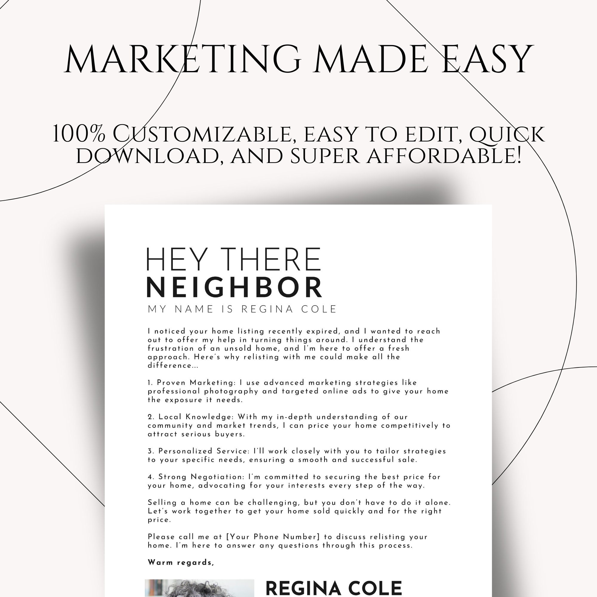 Real Estate Farming Letter Bundle, Editable Canva Templates for Realtor ...
