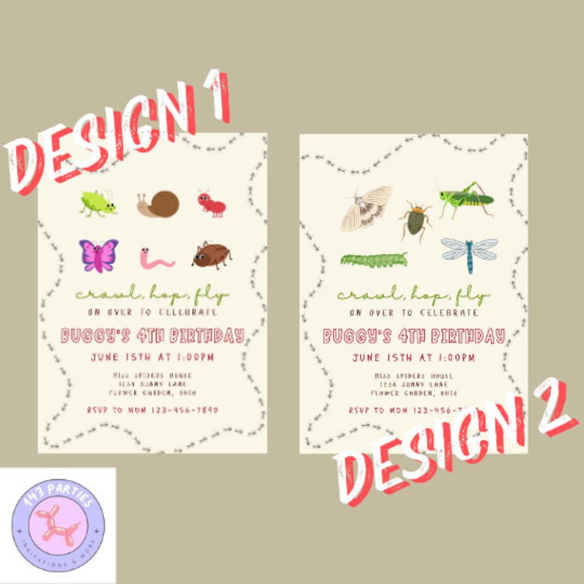 EDITABLE Bug Birthday Party Invitation Bugs Birthday Party Theme ...