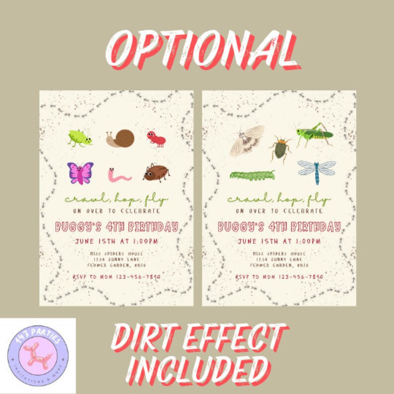 EDITABLE Bug Birthday Party Invitation Bugs Birthday Party Theme ...