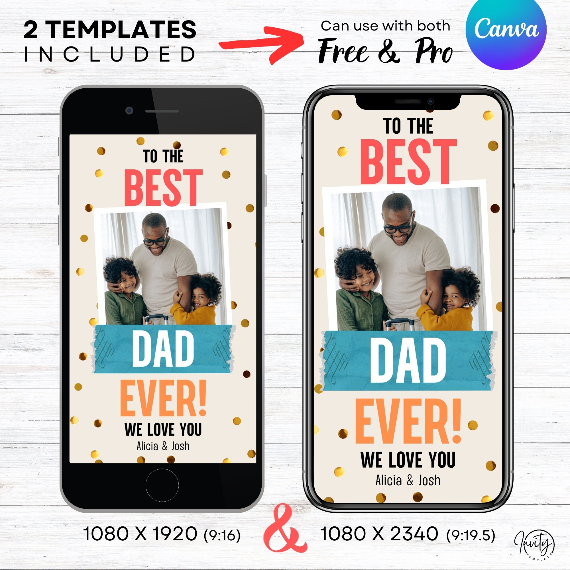 Father's Day Card, Animated Father's Day Digital Card, Best Dad Ever ...