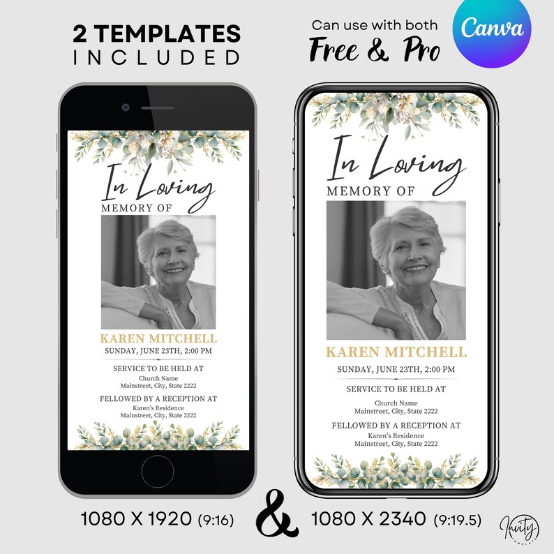 Editable Funeral Invitation Template, Animated Funeral Announcement ...