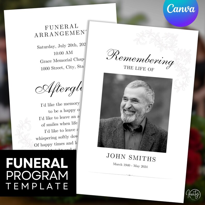 Funeral Animated Invitation, Funeral Slideshow Template, Funeral ...