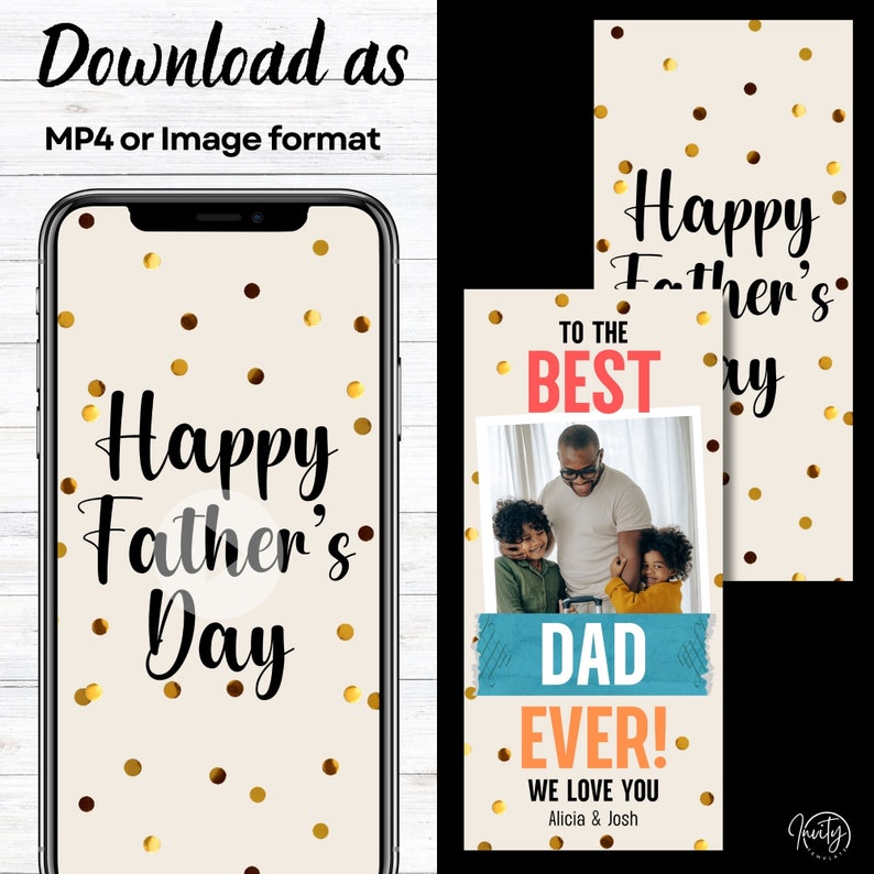 Father's Day Card, Animated Father's Day Digital Card, Best Dad Ever ...
