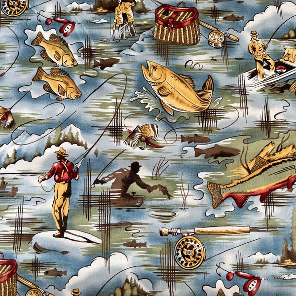Fishing Fabric - Etsy