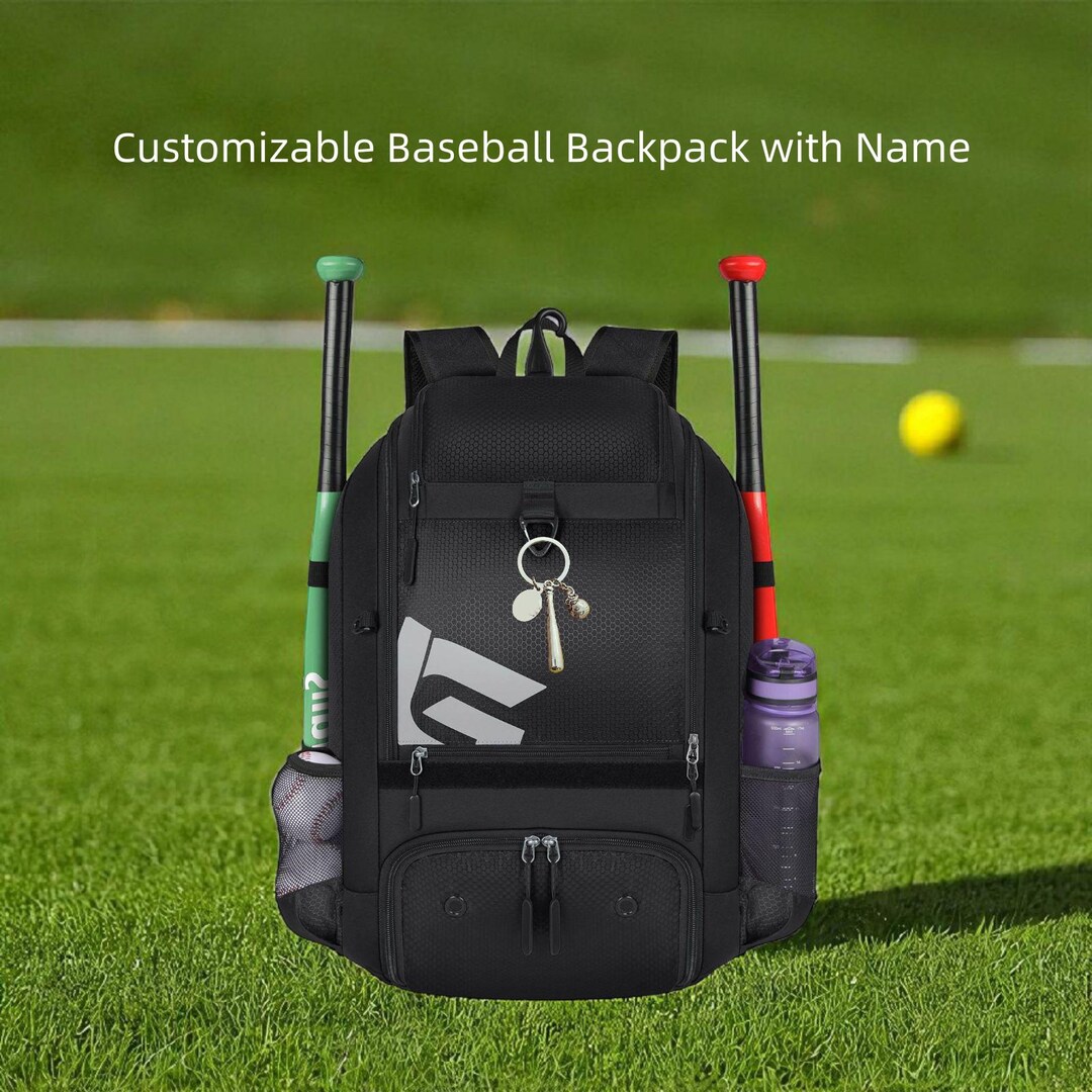Custom Baseball Backpack With Personalized Name Charm – Sports ...