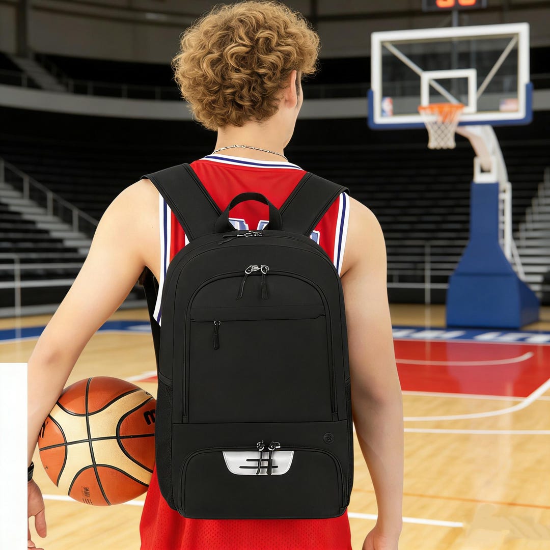Sports Backpack With Separate Shoe Compartment – Basketball Soccer Bag ...