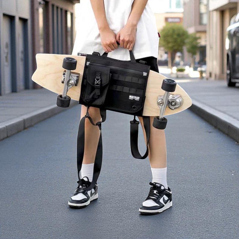 Personalized Skateboard Backpack: Custom Name Cruiser Board Carrying ...