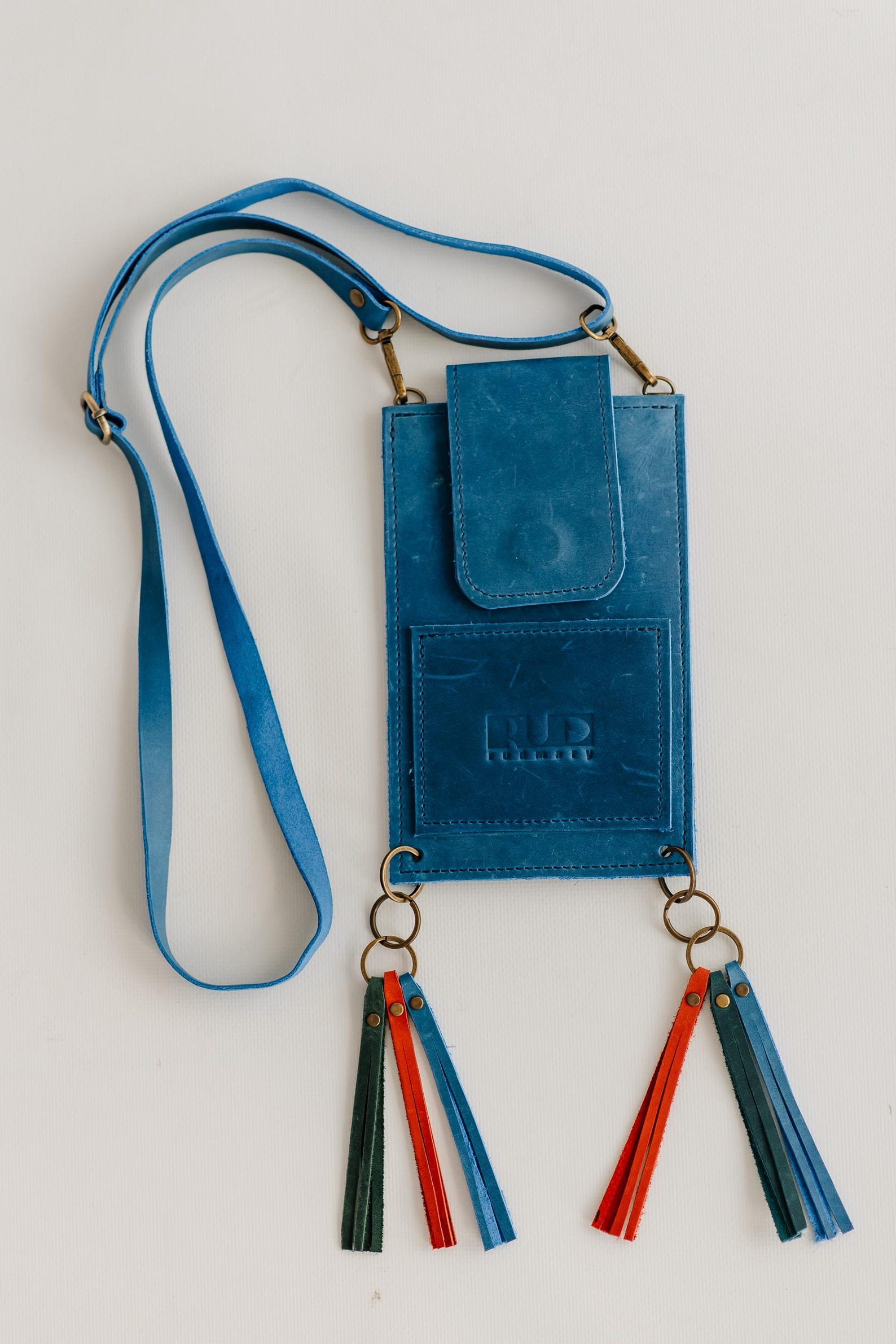 Blue Leather Crossbody, Crossbody Wallet Purse, Crossbody Wallet for ...