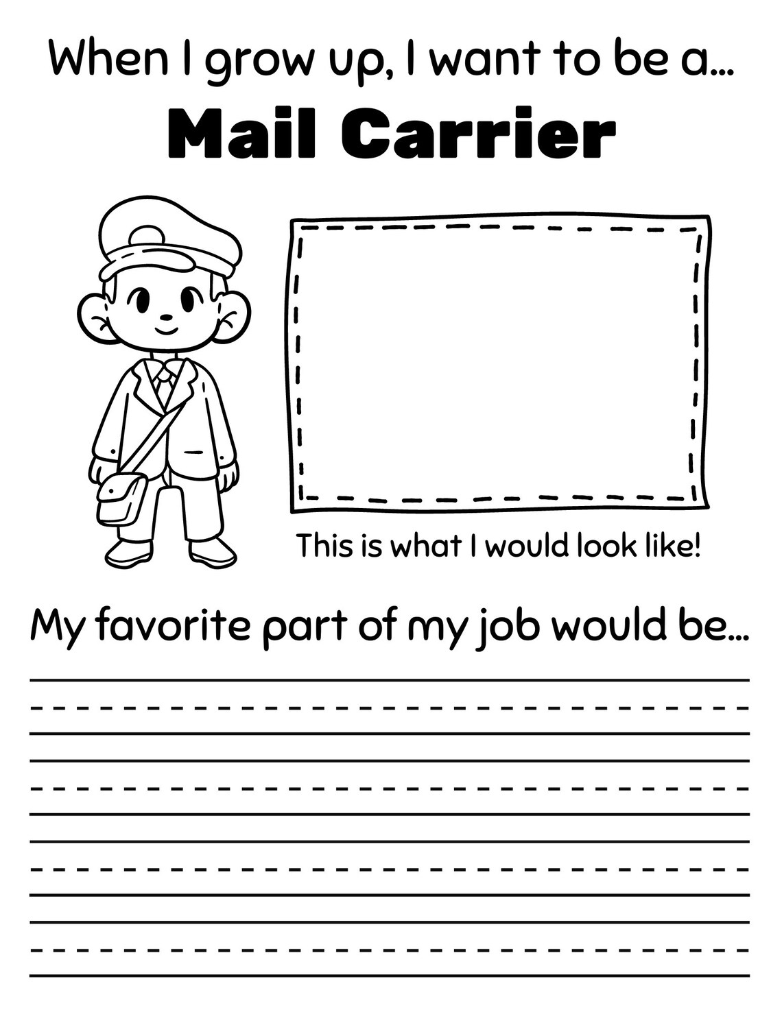 When I Grow up Coloring Sheets - Etsy