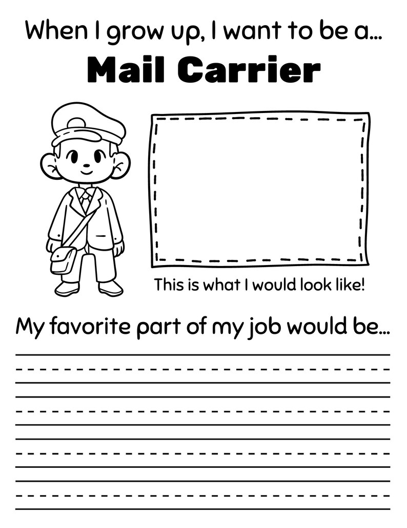 When I Grow up Coloring Sheets - Etsy