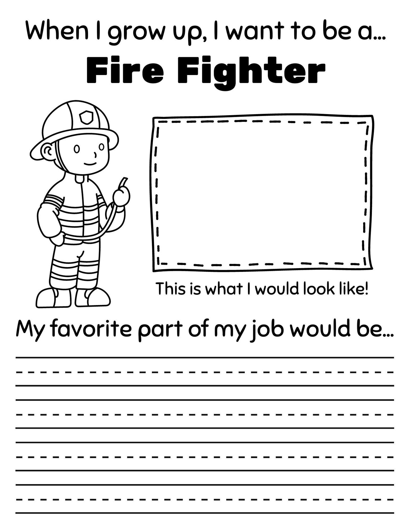 When I Grow up Coloring Sheets - Etsy