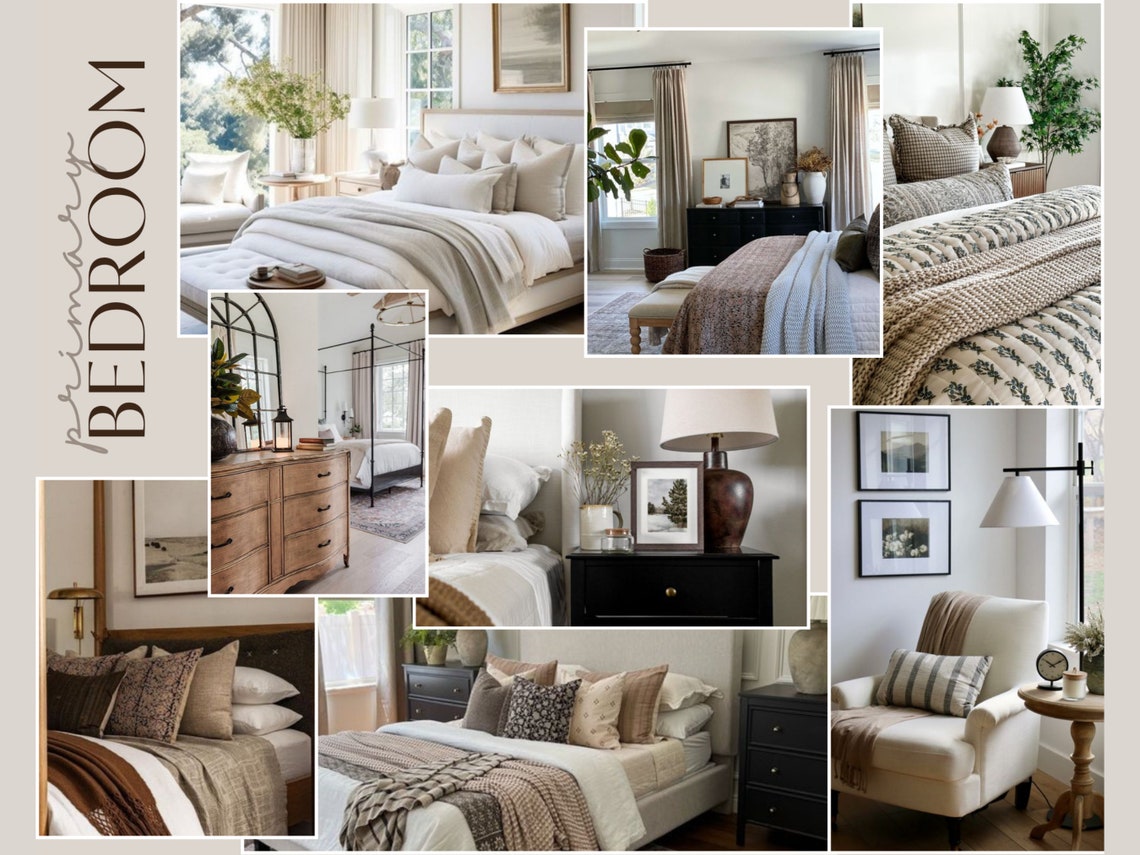 Home & Interior Design Mood Board Canva Template / Creation Kit ...