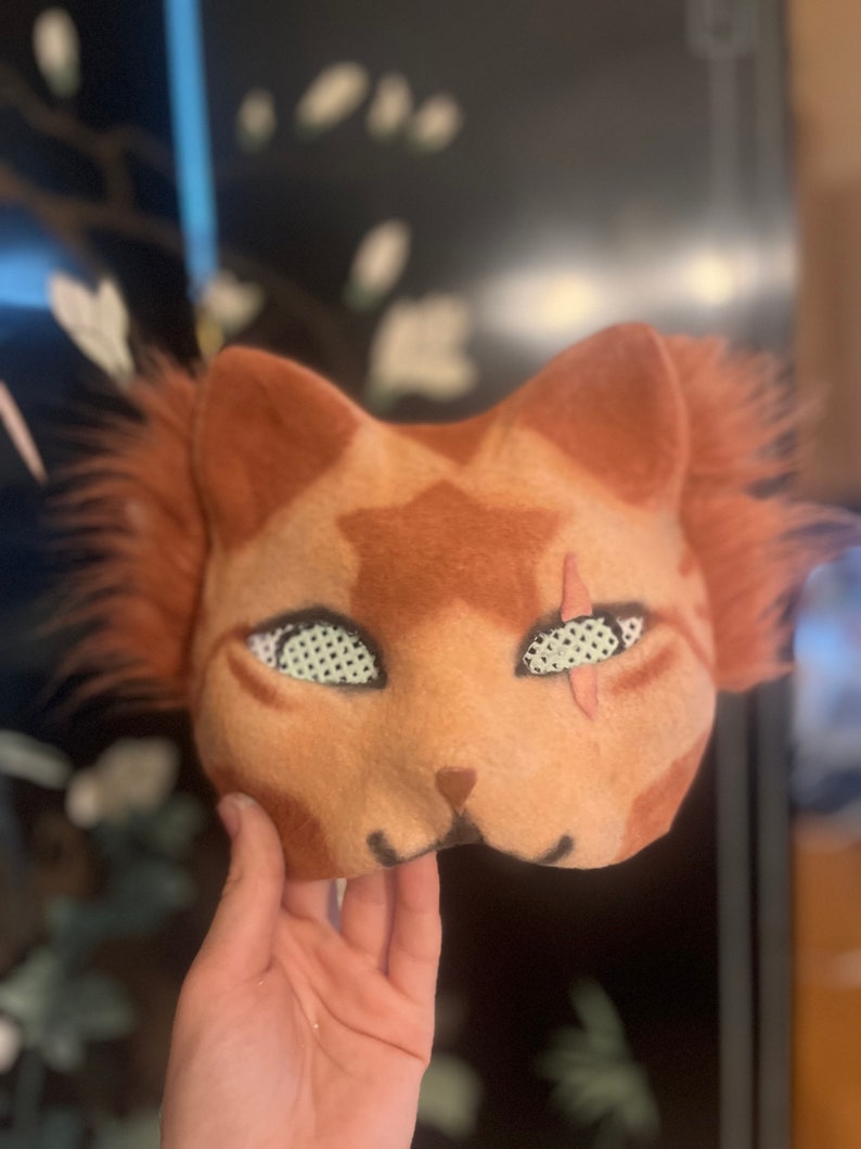Therian Ginger Cat Star Mask Handmade - Etsy