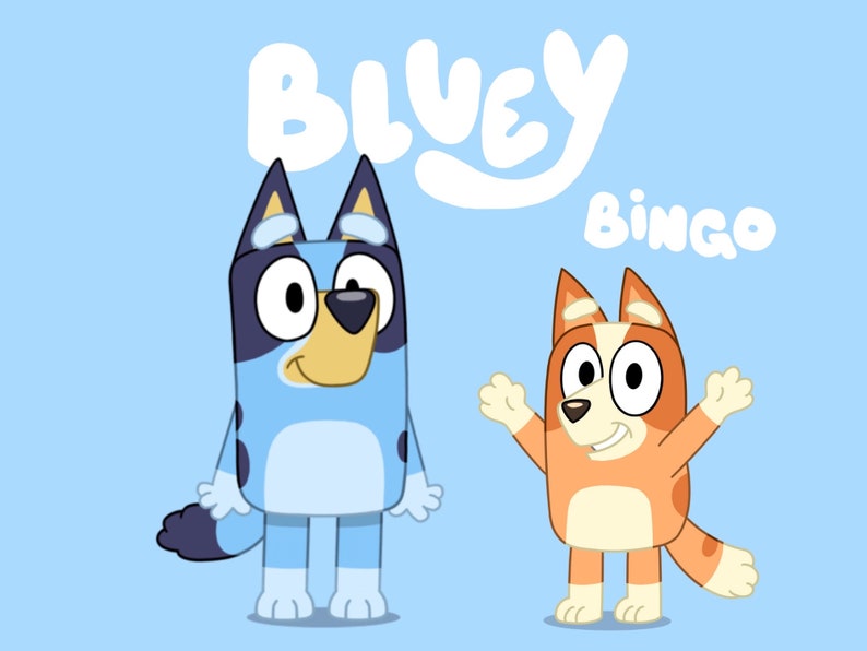 Bluey and Bingo Mask Set Hand Painted - Etsy