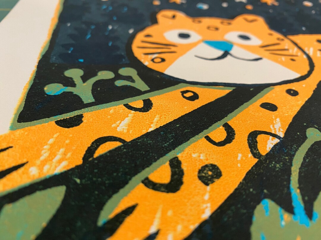 NIGHT CAT SILKSCREEN - Etsy