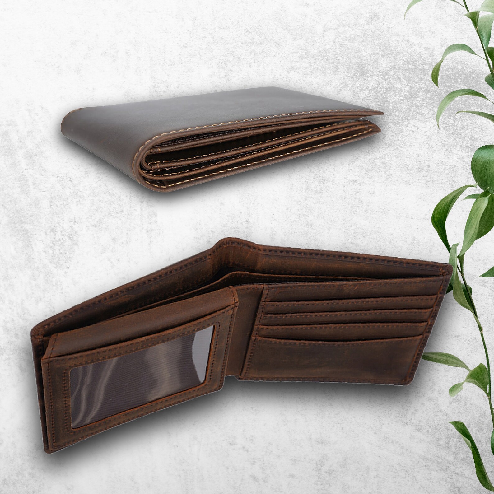 Personalized Fist Bump Dad Kids Name Wallet, Fathers Day Gift, Leather ...