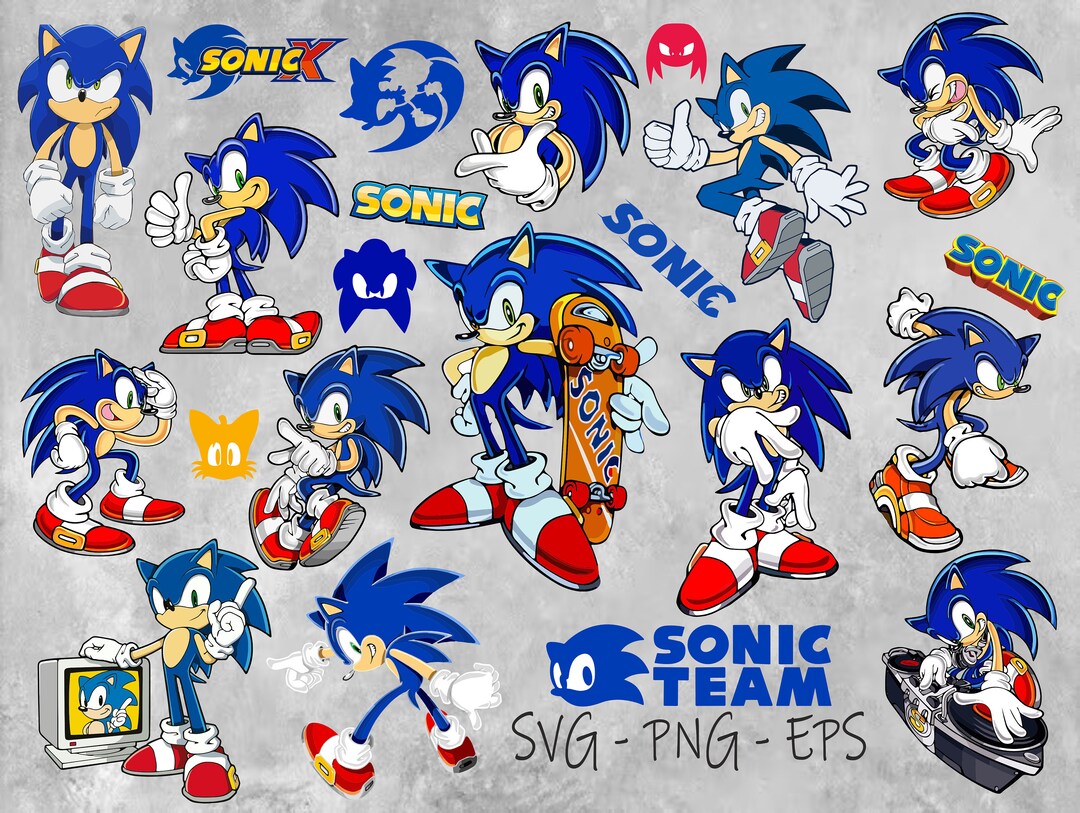 Sonic Svg, Sonic Outline Svg, Sonic the Hedgehog Outline Svg, Sonic the ...