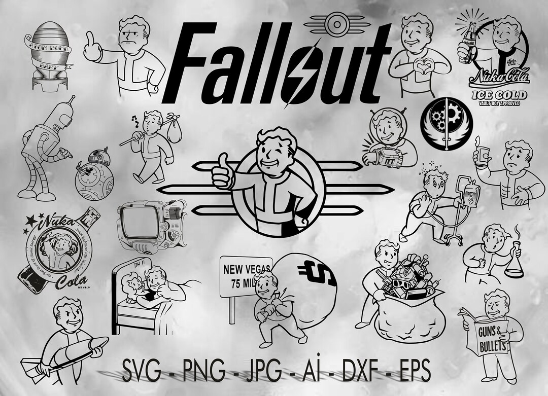 Fallout Designs Fallout svg, Umriss und Silhouette-Dateien SVG, Power ...