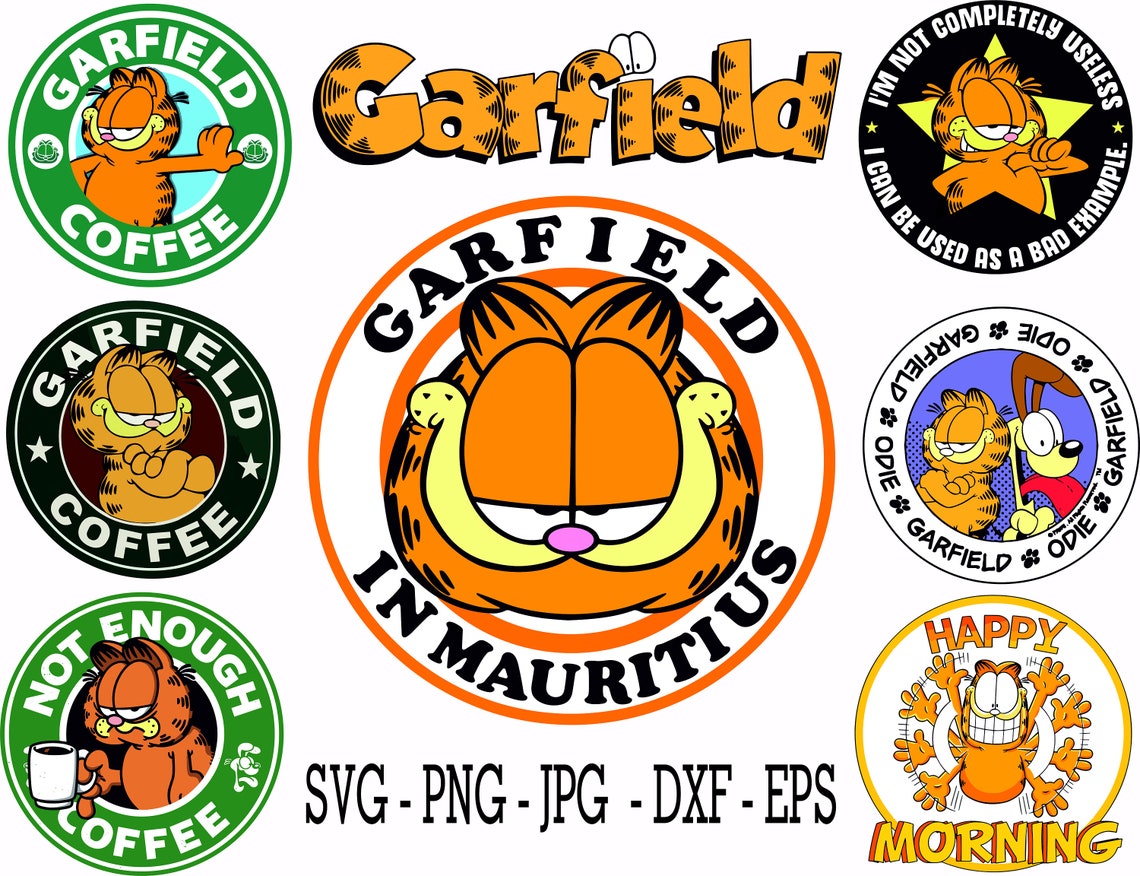 Garfield Svg, Garfield Bundle Svg, Garfield Clipart, Svg Files for ...