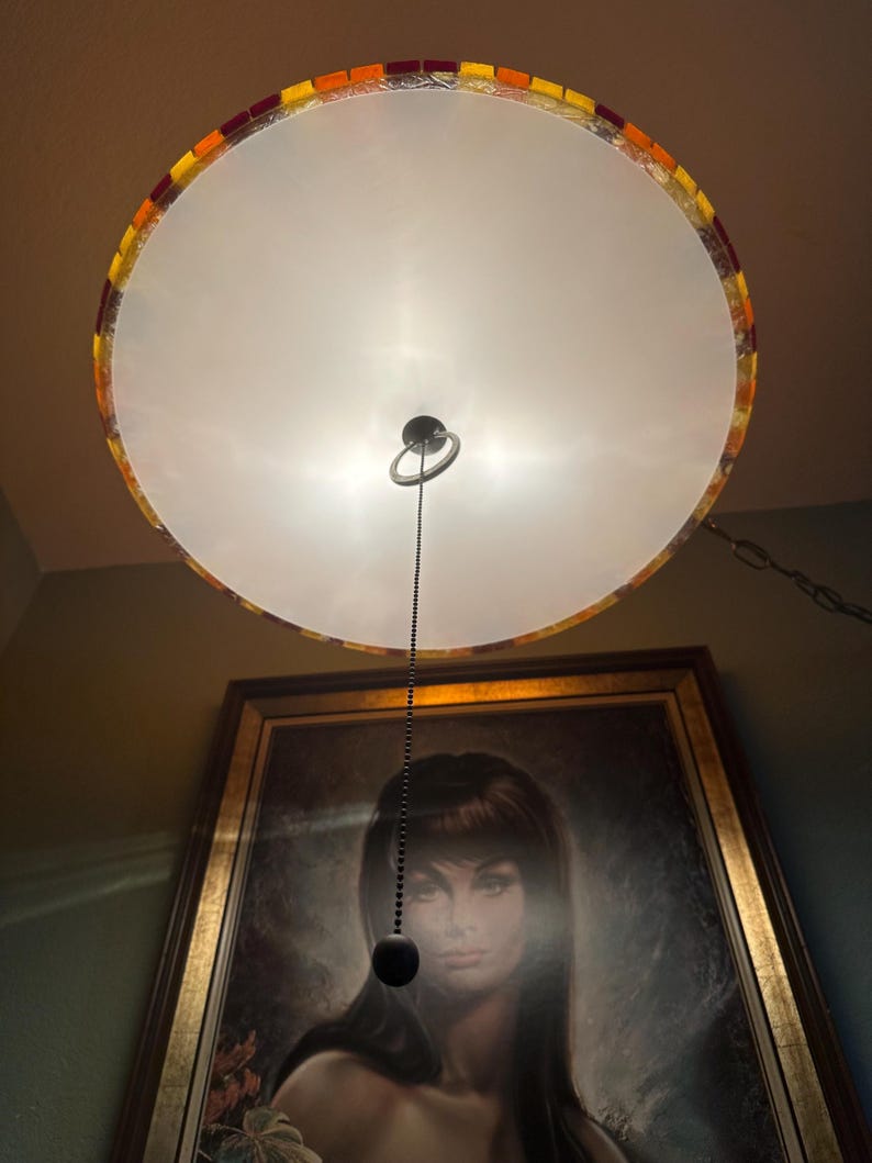 Moe Mid-century Acrylic Tile Pendant Fiesta Series Swag Lamp - Etsy