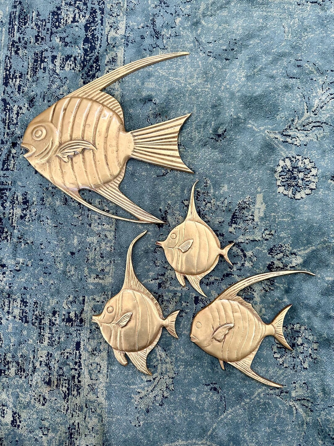 Vintage Brass Tropical Fish Wall Decor - Set of 4 - Etsy