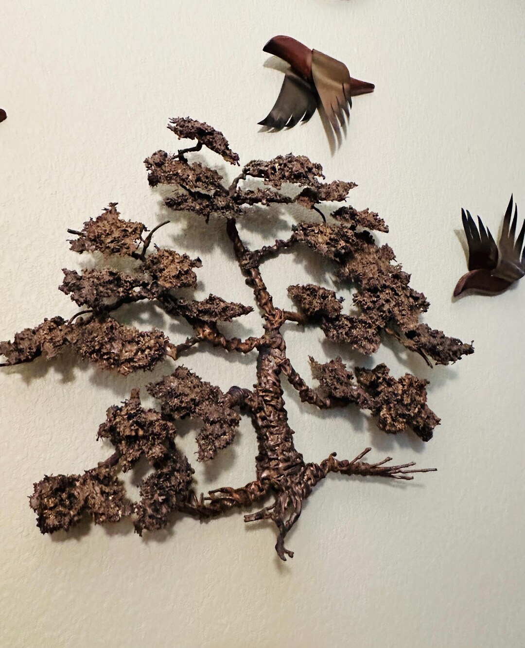 MCM Brutalist Bronze Bonzi Tree Wall Decor - Etsy