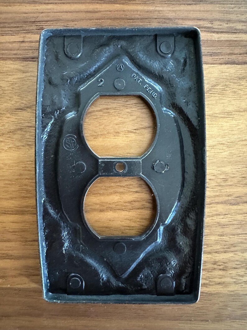 Vintage 60s 70s Amerock Antique Brass House Light Switch Plate Outlet ...