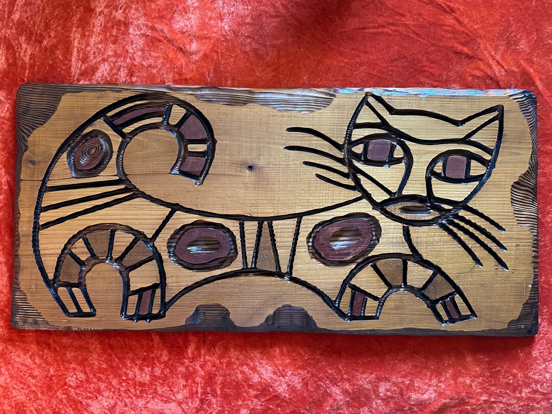 Mid Century Witco Cat Art - Etsy