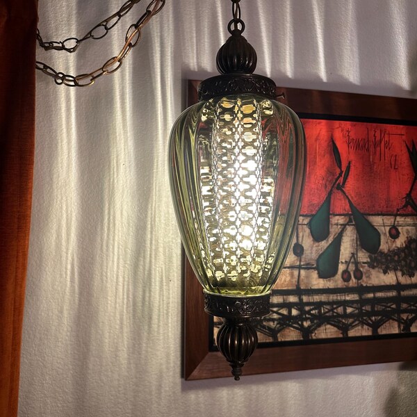 Green Swag Lamp - Etsy