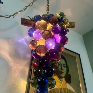 Lucite Grape Cluster Swag Hanging Lamp - Etsy