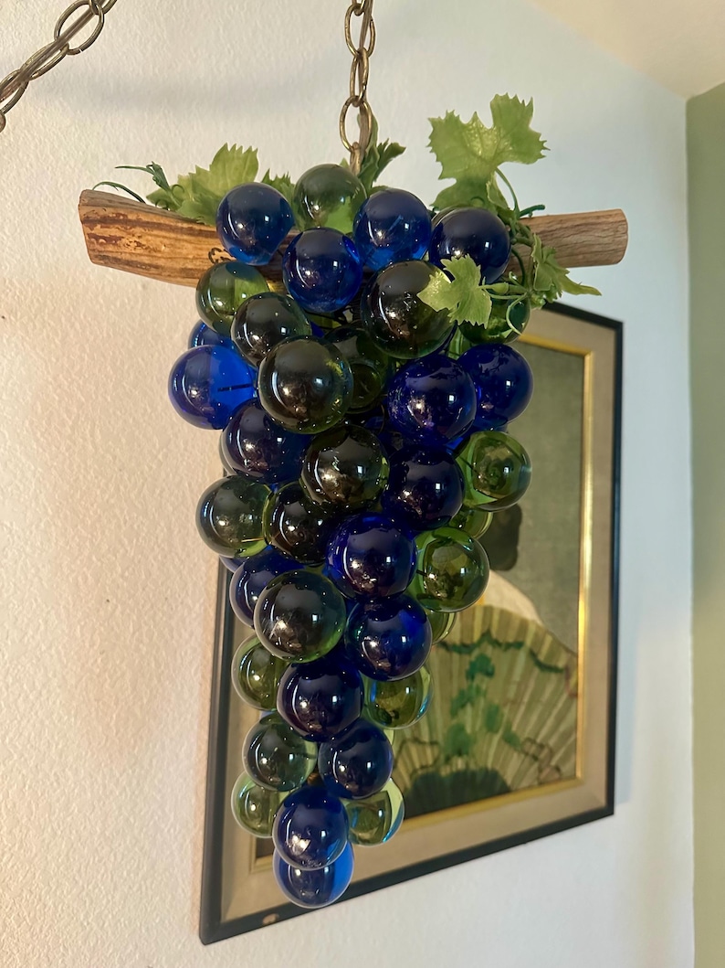 Lucite Grape Cluster Swag Hanging Lamp - Etsy