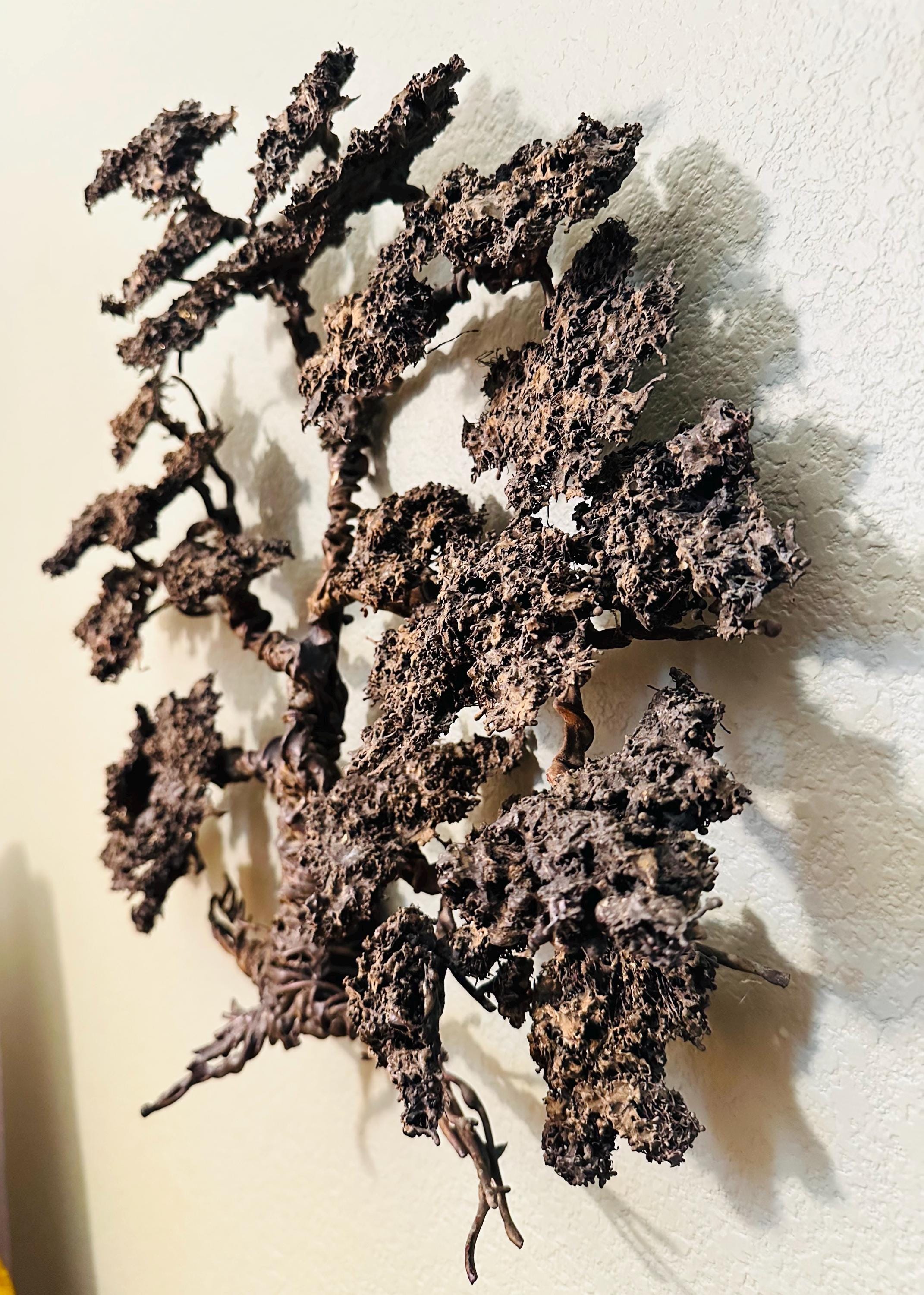 MCM Brutalist Bronze Bonzi Tree Wall Decor - Etsy