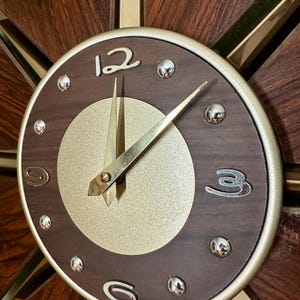 Mid Century Starburst Clock - Etsy