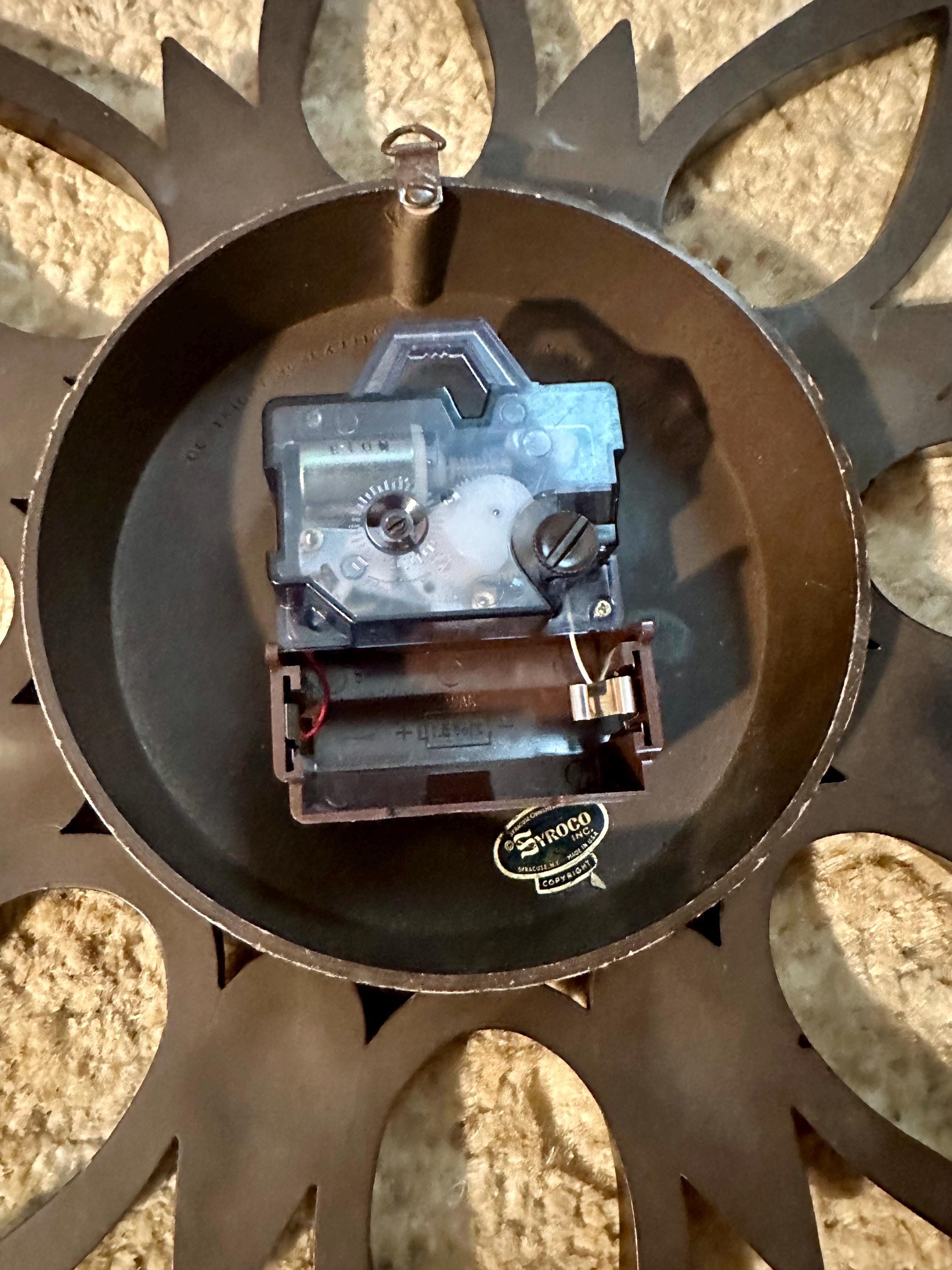 Syroco Mid Century Wall Clock - Etsy