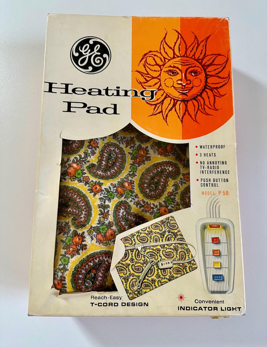 Vintage Floral Paisley GE Heating Pad: 1970s MCM NOS - Etsy