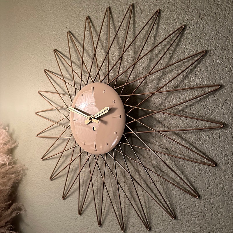 Mid Century Clock - Etsy
