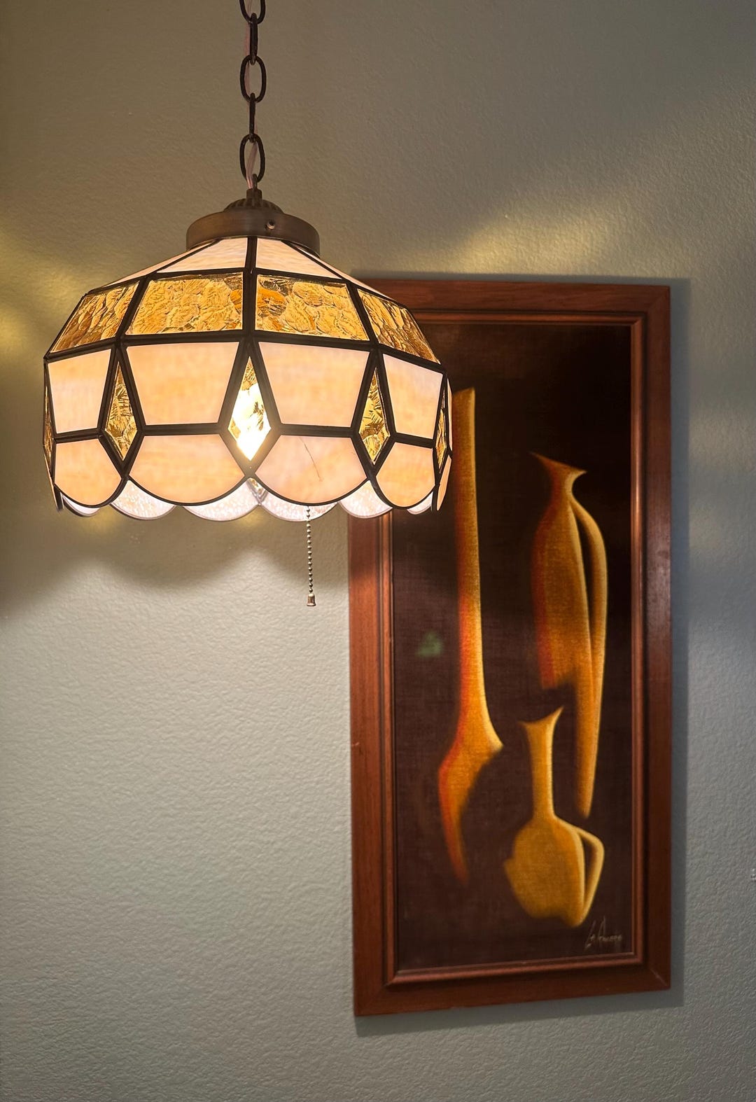Vintage Tiffany Style Swag Lamp - Etsy