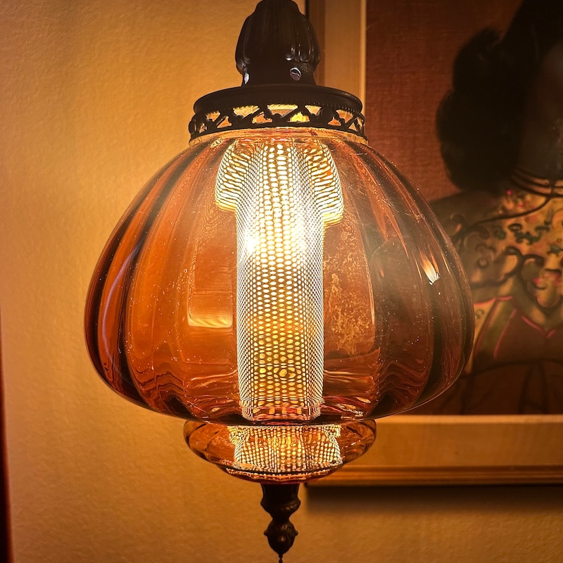 Vintage Swag Lamp - Etsy
