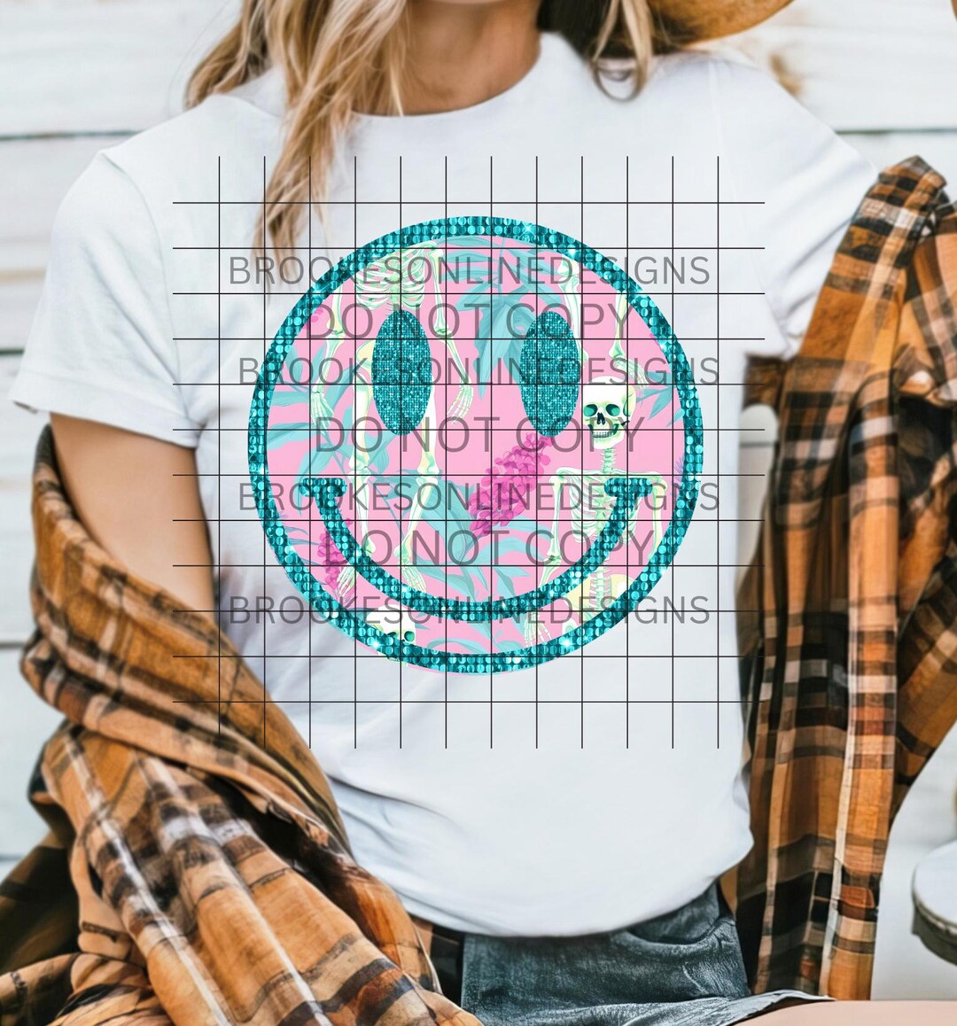 Skeleton Smiley Face PNG - Etsy