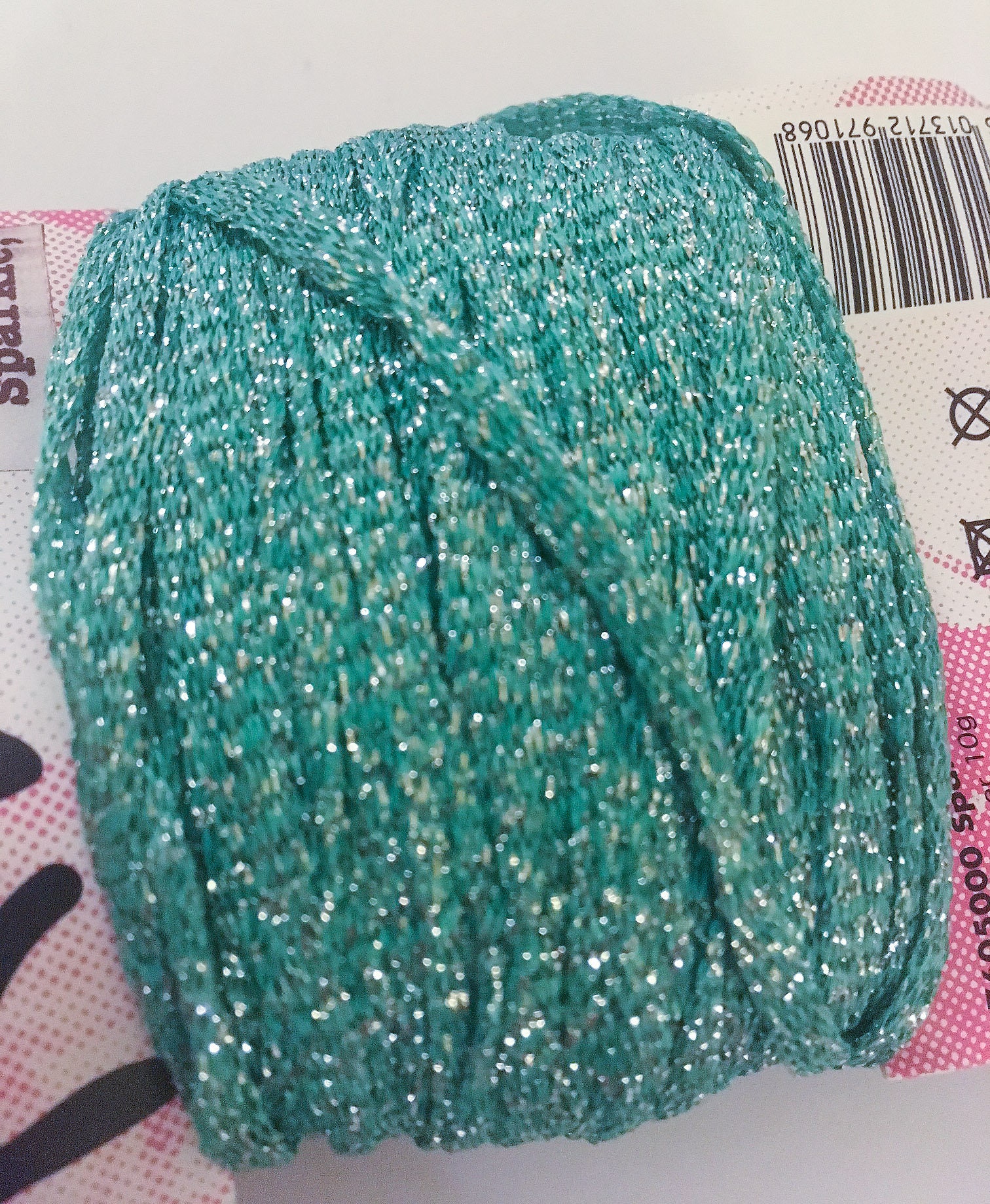Green Metallic Sparkle Yarn Rowan R2 Lurex Ribbon Yarn for Knitting ...