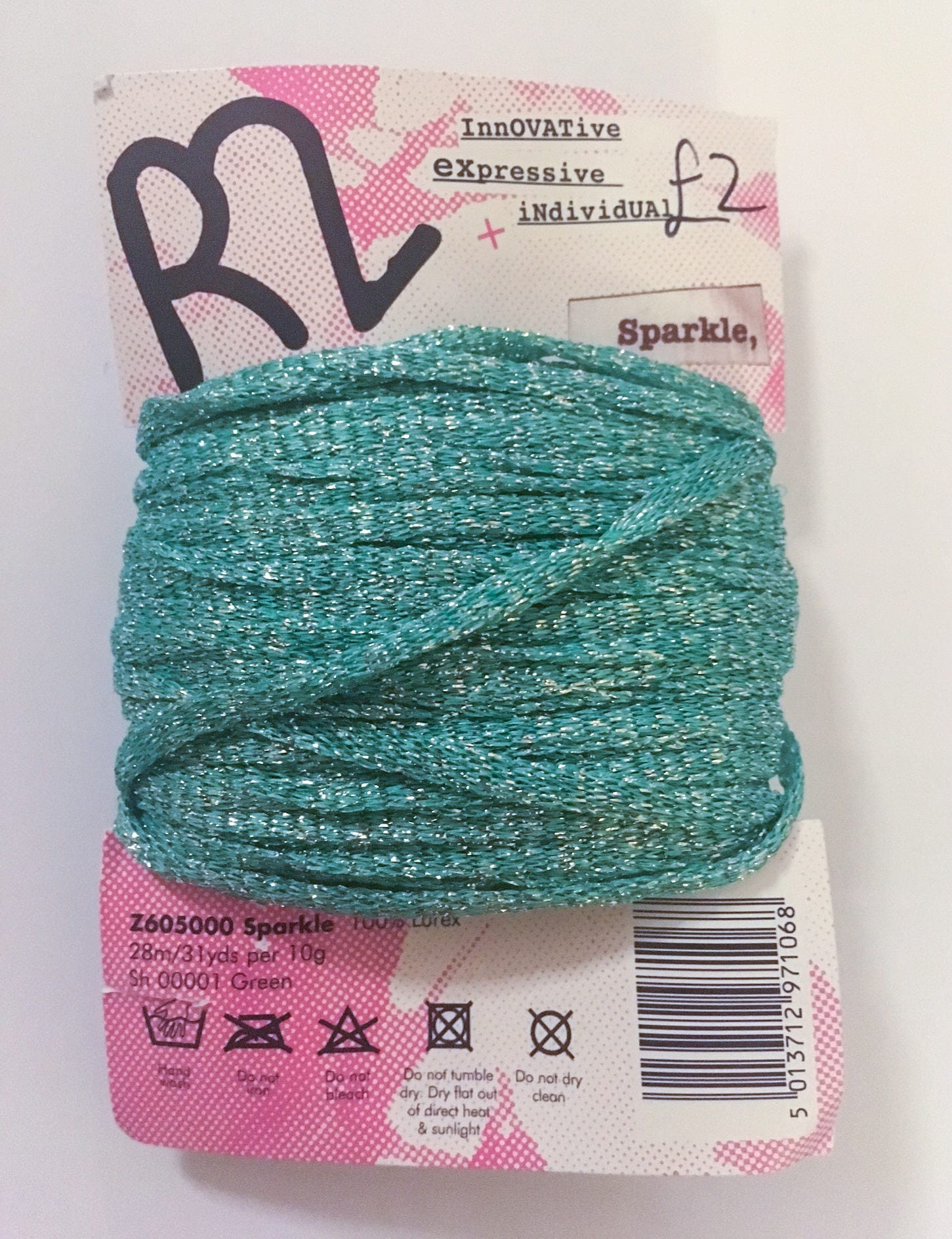 Green Metallic Sparkle Yarn Rowan R2 Lurex Ribbon Yarn for Knitting ...